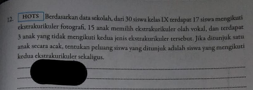 12 HOTS Berdasarkan data sekolah dari 30 | StudyX