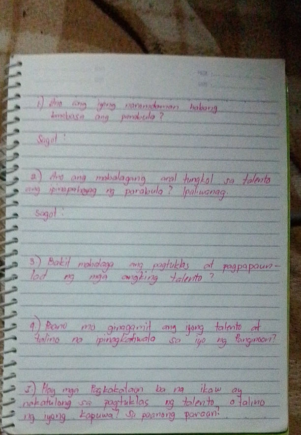 1) Ano ang iyong naramdaman habang binabasa | StudyX