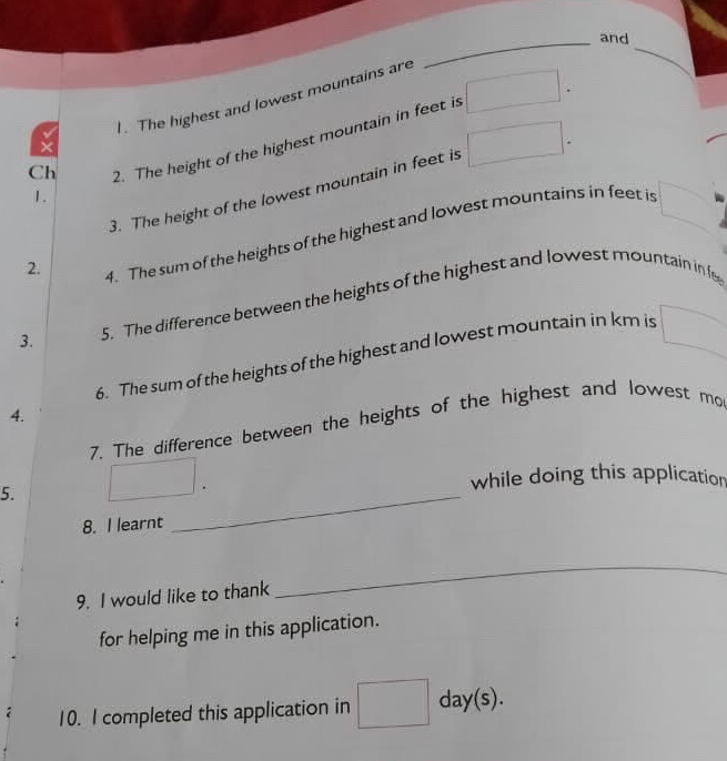 1 The highest and lowest mountains are and | StudyX