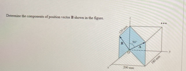 Determine the components of position vector | StudyX