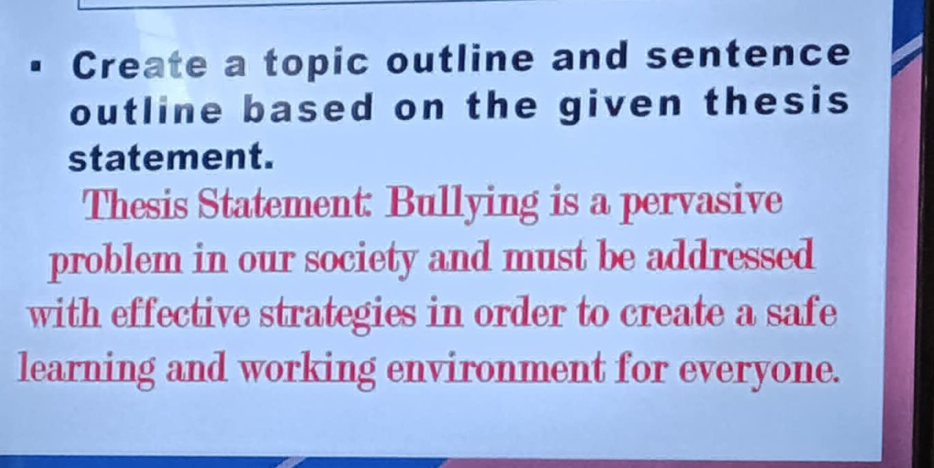 Create a topic outline and sentence outline | StudyX