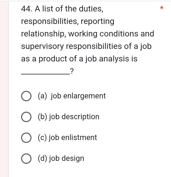 44 A list of the duties responsibilities | StudyX