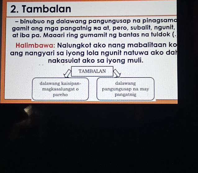 2 Tambalan - binubuo ng dalawang pangungusap | StudyX