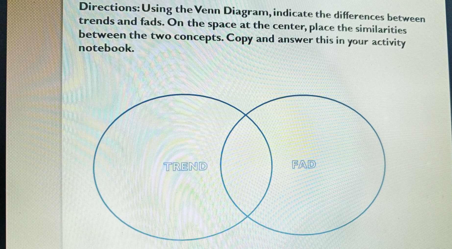 Directions Using the Venn Diagram indicate | StudyX