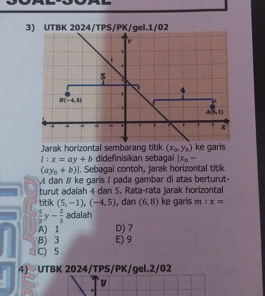 3) UTBK 2024/TPS/PK/gel1/02 B(-42) Y 5 4 | StudyX