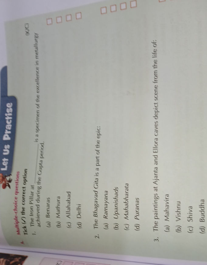 Multiple-choice questions Tick() the correct | StudyX