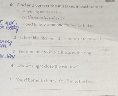 6 Find and correct the mistakes in each | StudyX