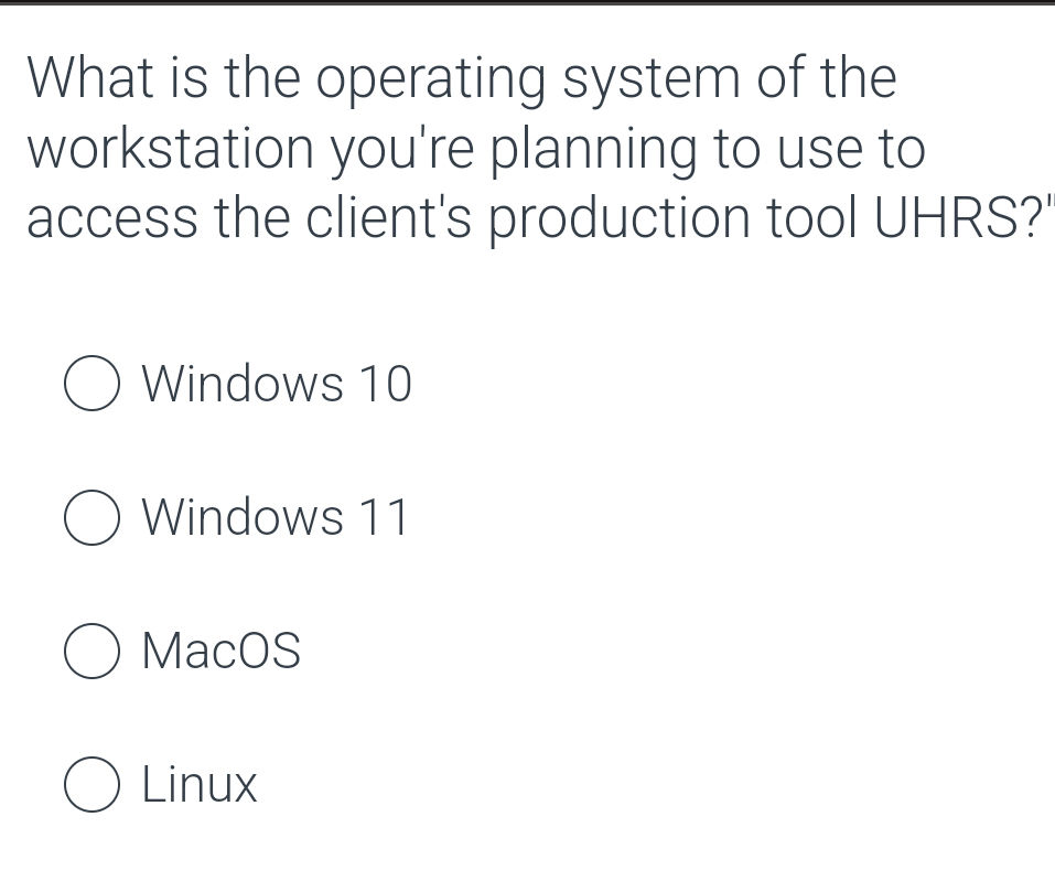 What is the operating system of the | StudyX