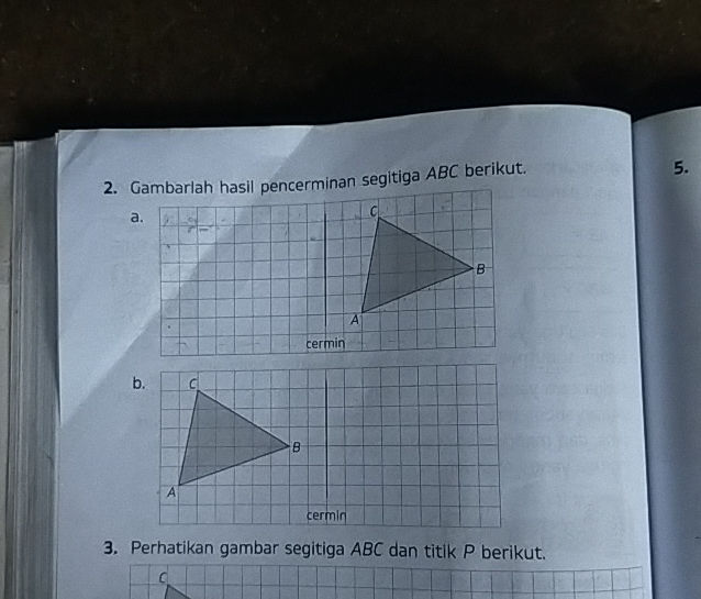 2 Gambarlah hasil pencerminan segitiga ABC | StudyX