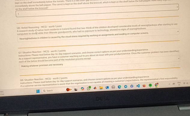 Q6 Verbal Reasoning - MCQ - worth 1 point A | StudyX