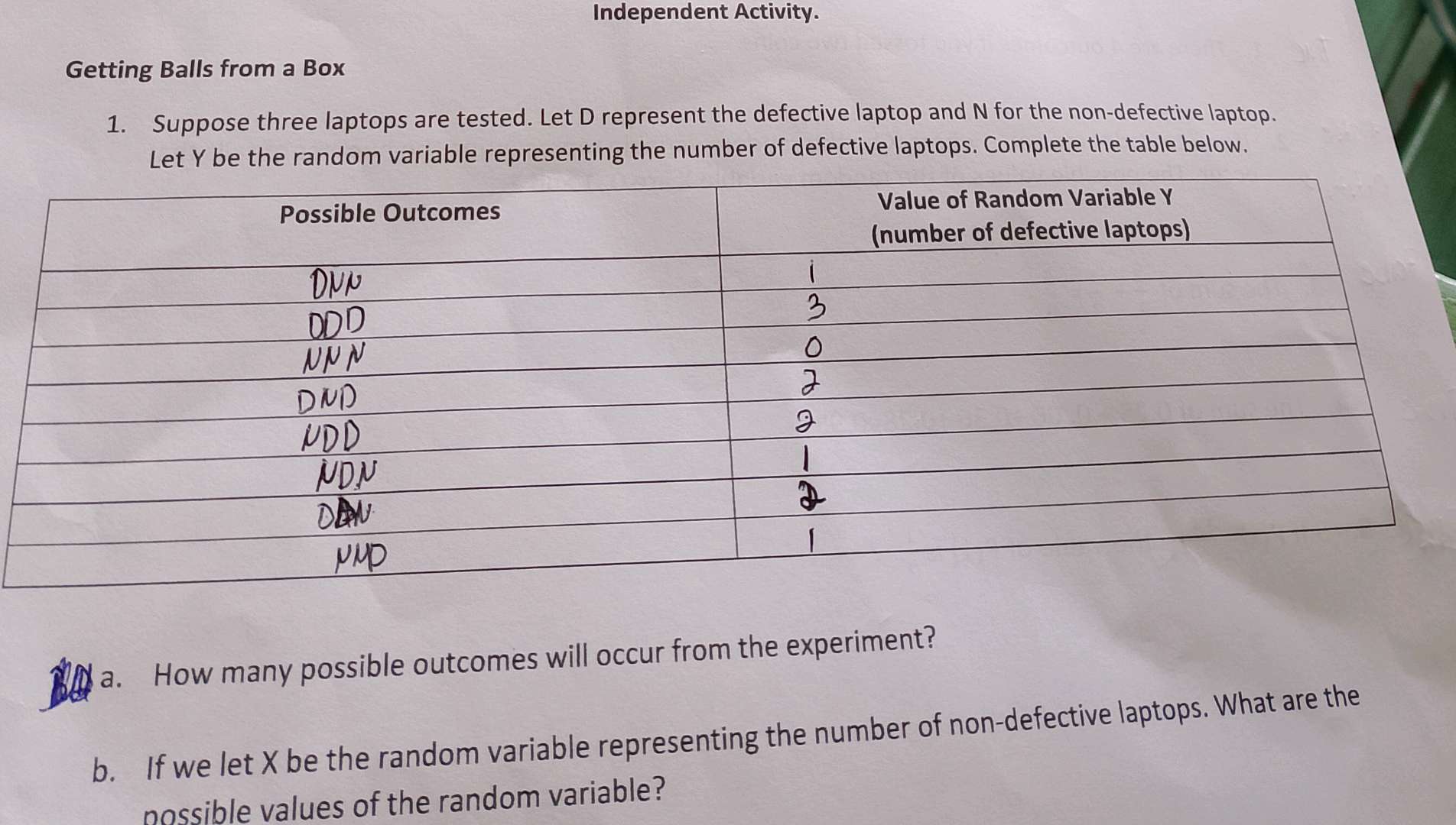 1 Suppose three laptops are tested Let D | StudyX