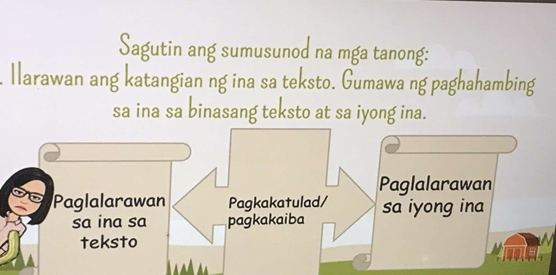 Sagutin ang sumusunod na mga tanong Ilarawan