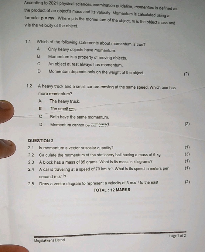 According to 2021 physical sciences | StudyX