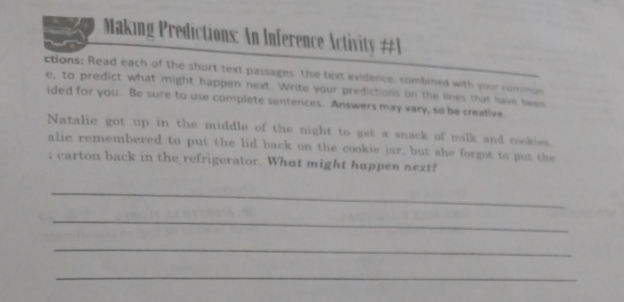 Making Predictions An Inference Activity 1 | StudyX