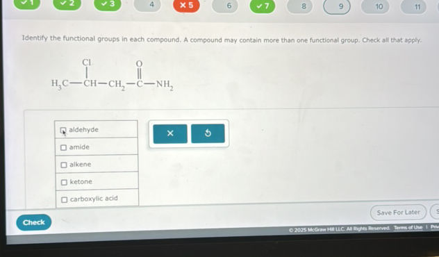 Identify the functional groups in each | StudyX