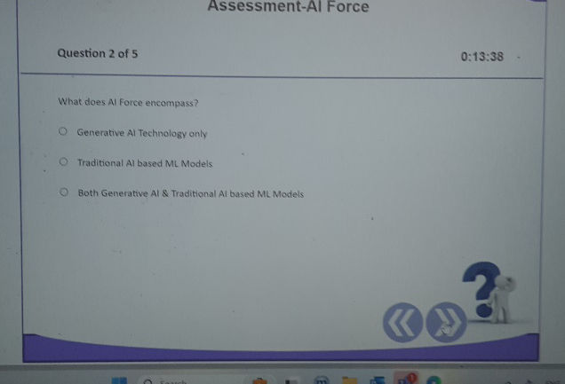 Question 2 of 5 What does AI Force encompass | StudyX