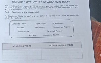 NATURE STRUCTURE OF ACADEMIC TEXTS This | StudyX