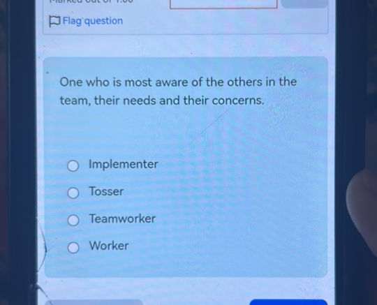 One who is most aware of the others in the | StudyX