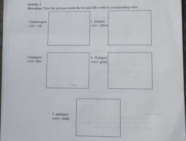 Activity 2 Directions Draw the polygon | StudyX