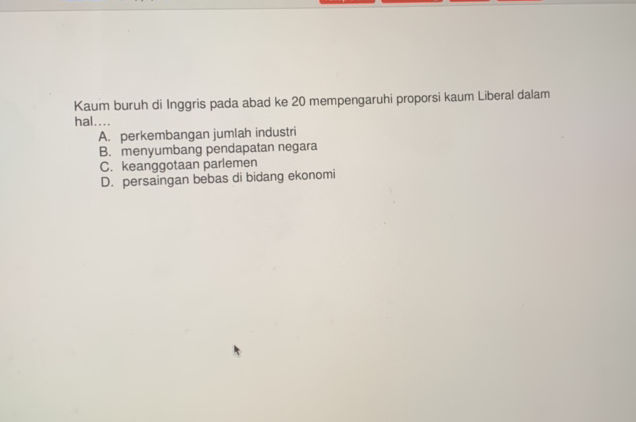 Kaum buruh di Inggris pada abad ke 20 | StudyX