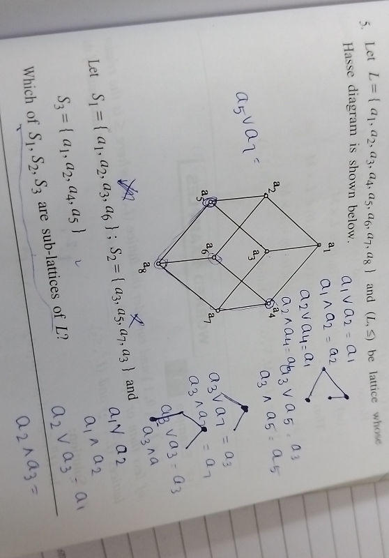 5 Let L = a1 a2 a3 a4 a5 a6 a7 a8 and (L ) | StudyX