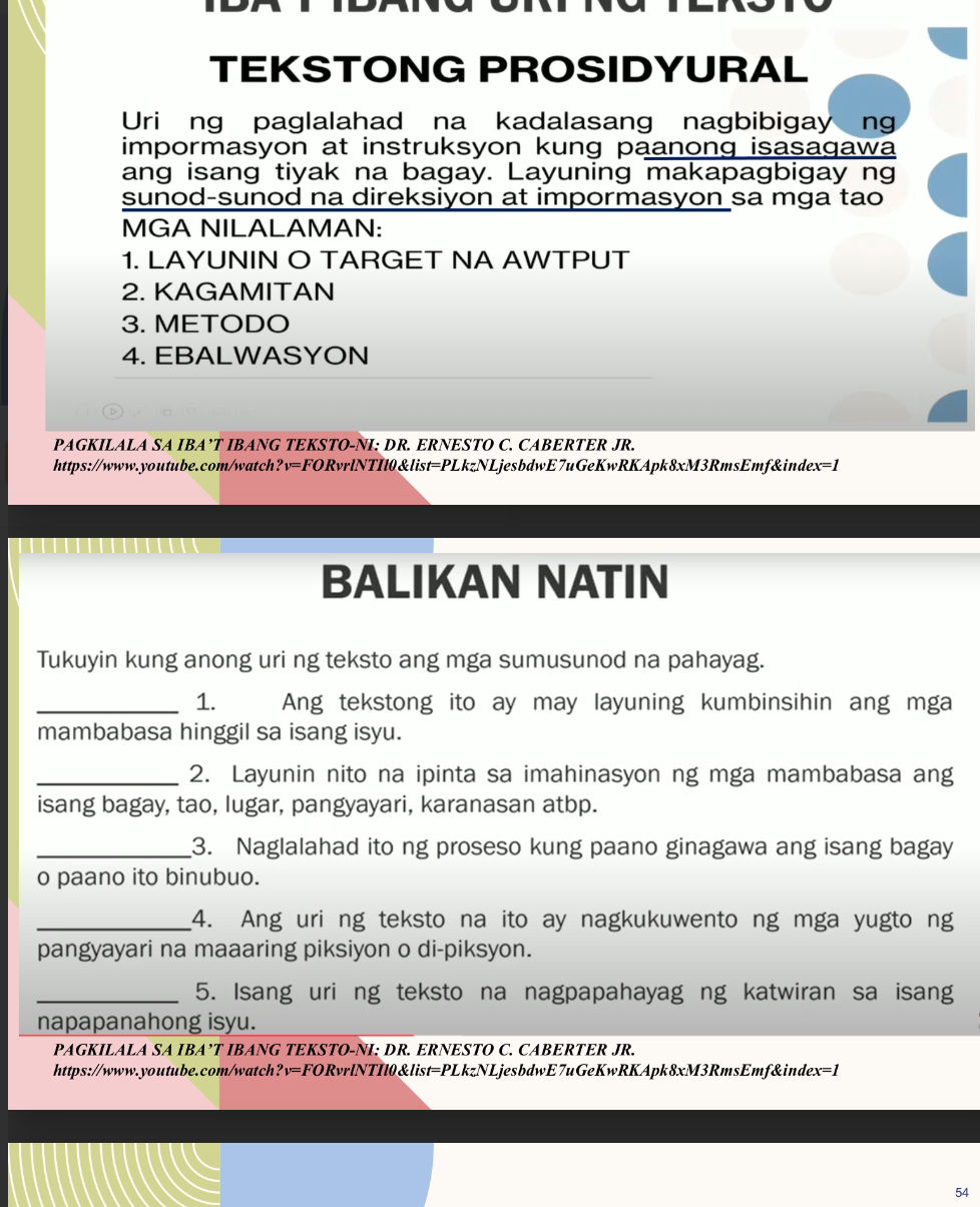 TEKSTONG PROSIDYURAL Uri ng paglalahad na | StudyX