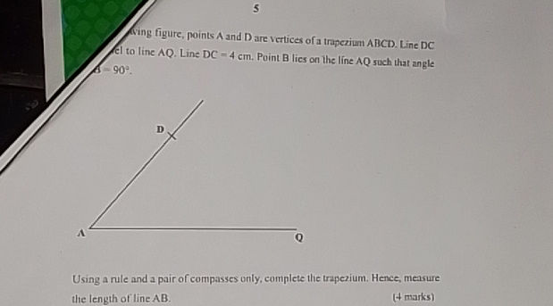 In the given figure points A and D are | StudyX