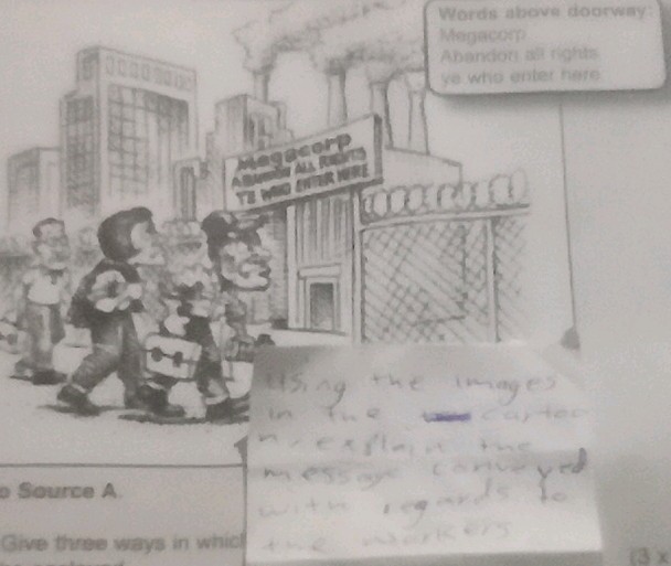 Using the images in the cartoon explain the | StudyX