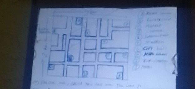 The image contains a hand-drawn map of a | StudyX