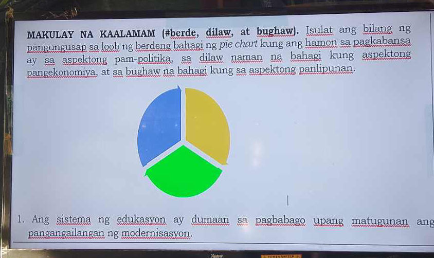 MAKULAY NA KAALAMAM (berde dilaw at bughaw) | StudyX