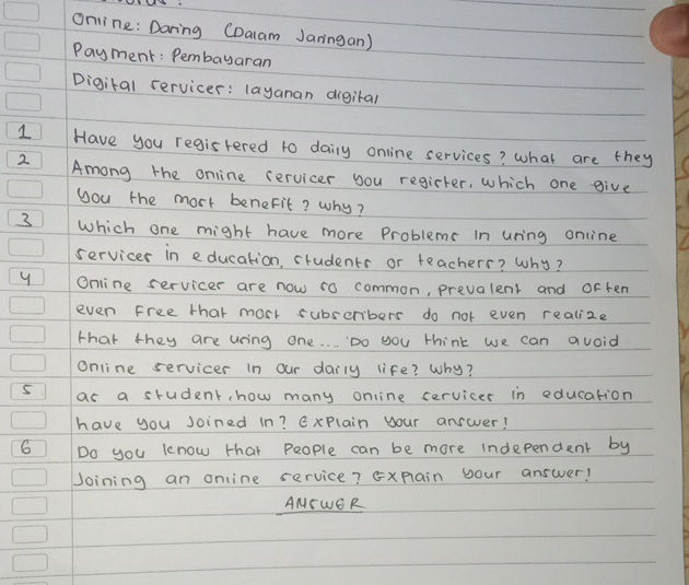 Online Daring (Dalam Jaringan) Payment | StudyX