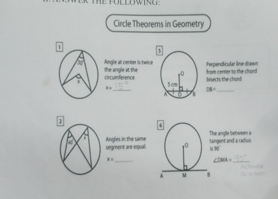 Circle Theorems in Geometry 1 Angle at | StudyX