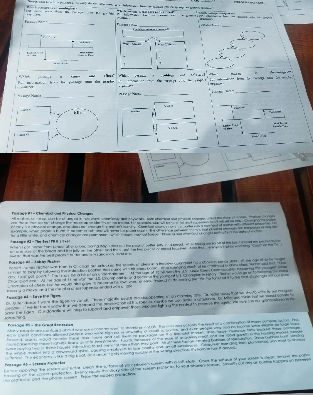 Directions Read the passages Identify the | StudyX