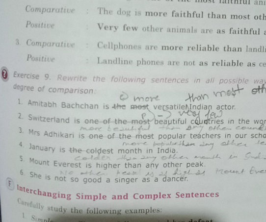 Exercise 9 Rewrite the following sentences | StudyX