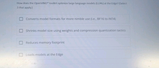 How does the OpenVINO toolkit optimize large | StudyX