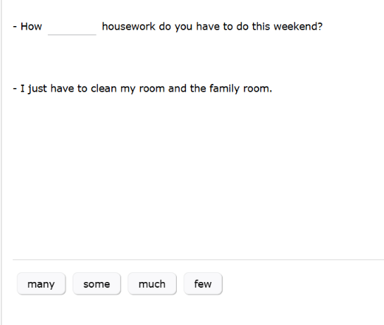 How housework do you have to do this weekend