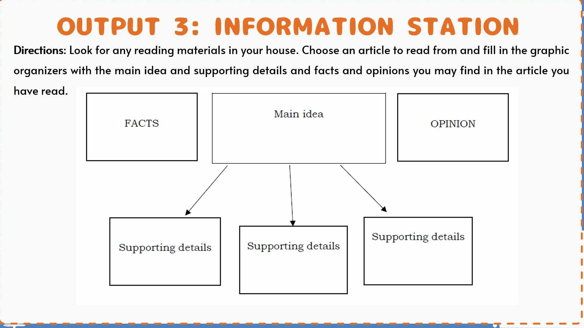 OUTPUT 3 INFORMATION STATION Directions Look | StudyX