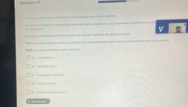 Question 25 You have an Azure environment | StudyX