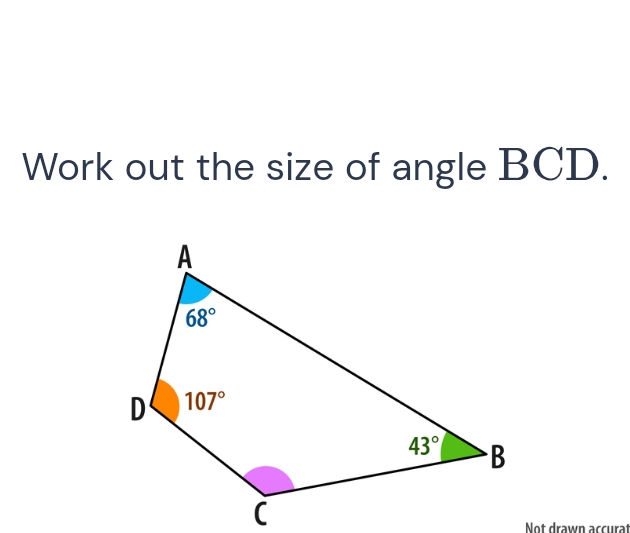Work out the size of angle BCD Diagram | StudyX