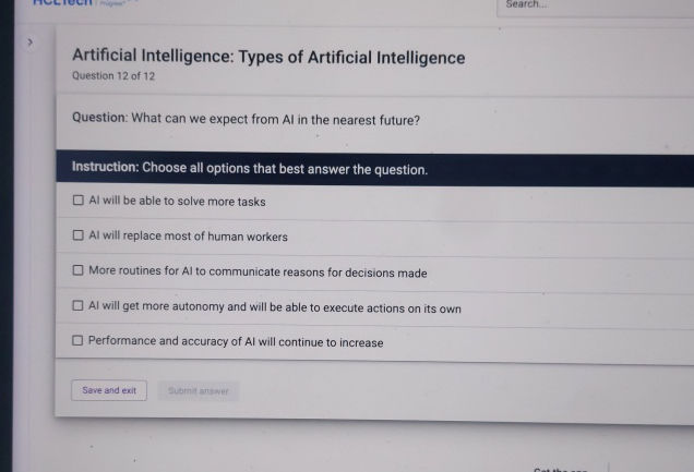 Artificial Intelligence Types of Artificial | StudyX