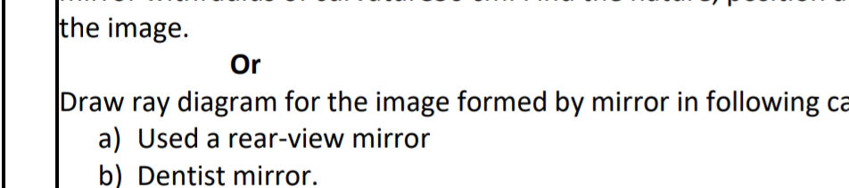 Draw ray diagram for the image formed by