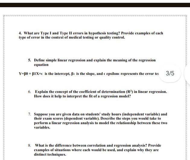 4 What are Type I and Type II errors in | StudyX