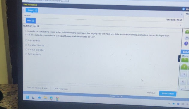 Question No 11 1 Equivalence partitioning | StudyX