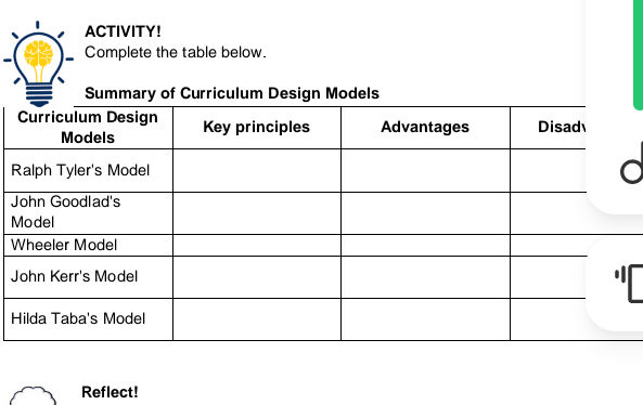 ACTIVITY Complete the table below Summary of | StudyX