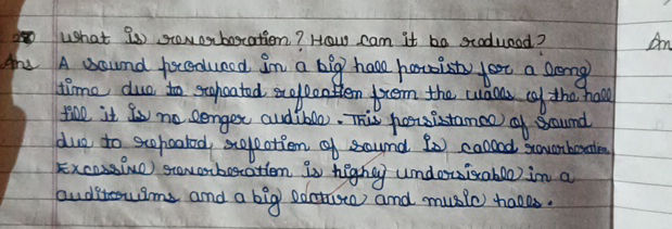 What is reverberation How can it be reduced | StudyX