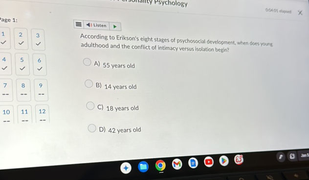 According to Eriksons eight stages of | StudyX