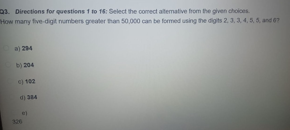 Q3 Directions for questions 1 to 16 Select | StudyX