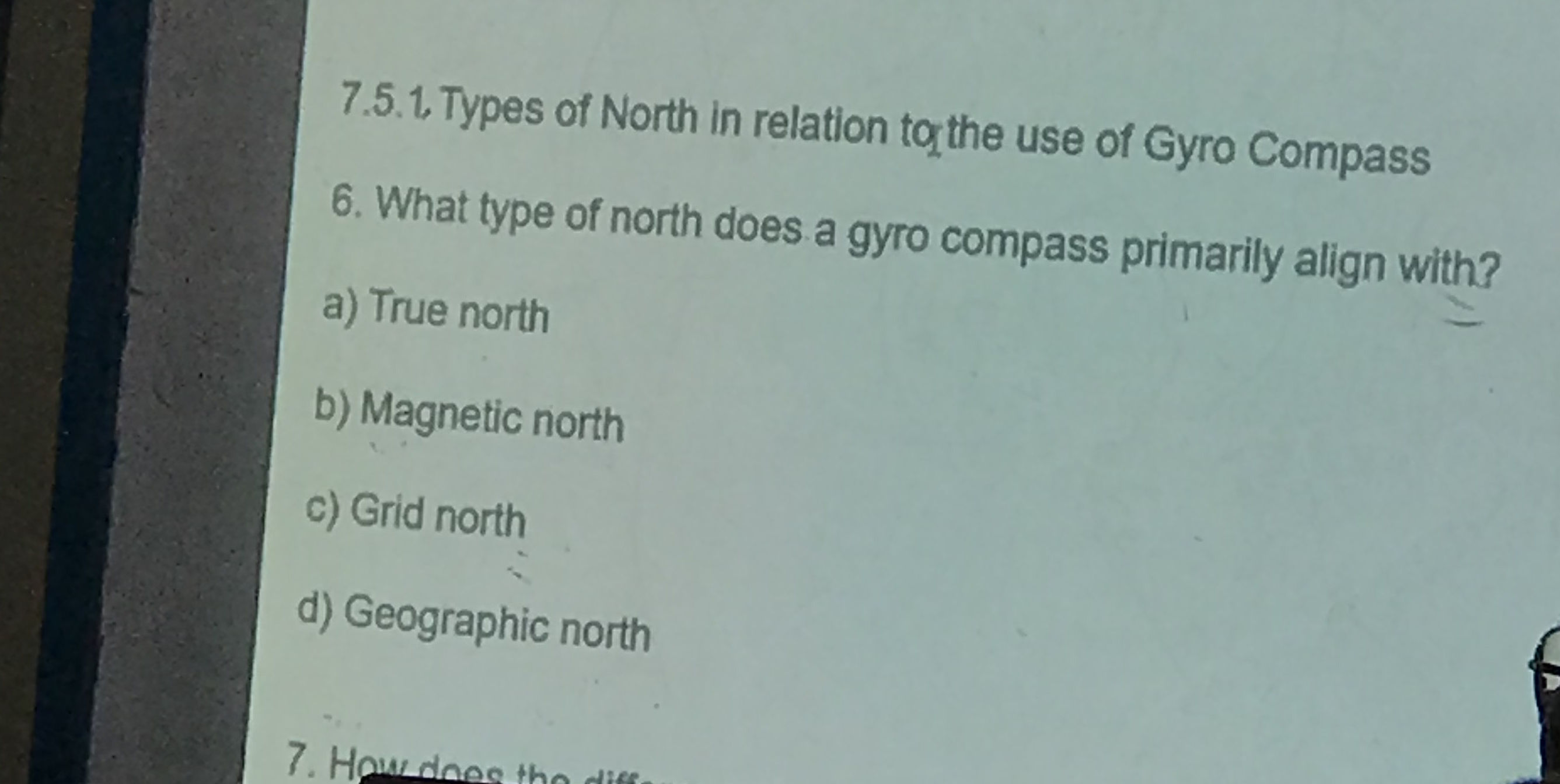 751 Types of North in relation to the use of | StudyX