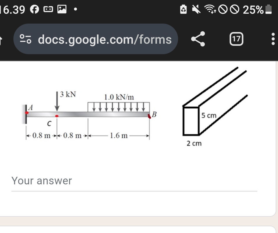 A beam is subjected to a concentrated load | StudyX