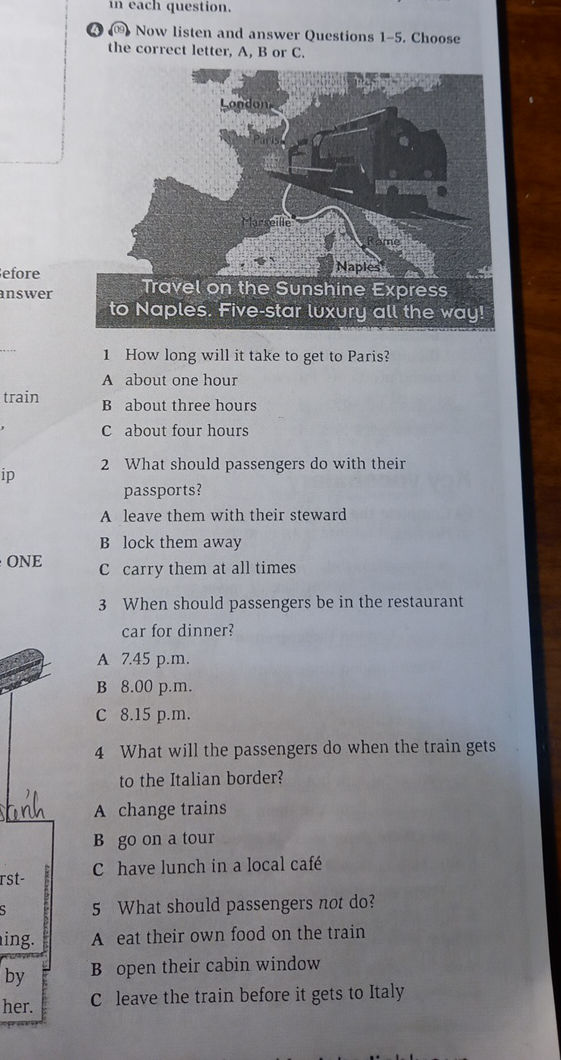 Now listen and answer Questions 1-5 Choose | StudyX